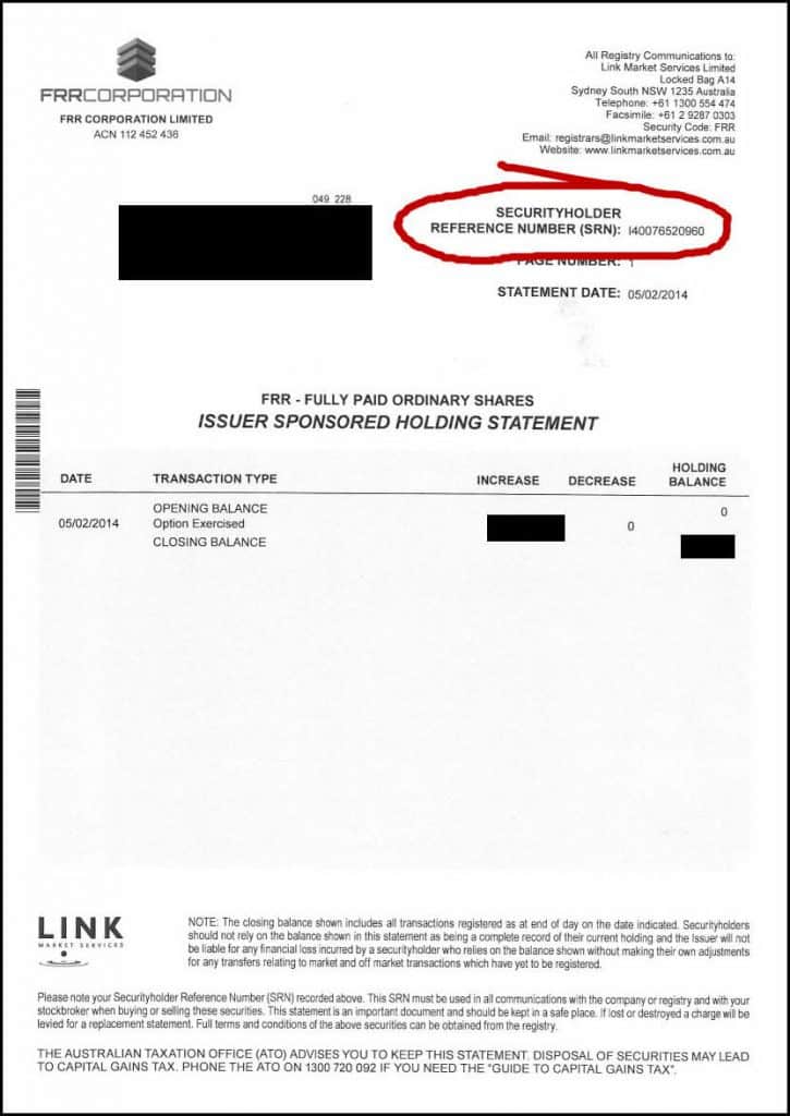 Find SRN - Finding Your Security Reference Number to Sell Shares