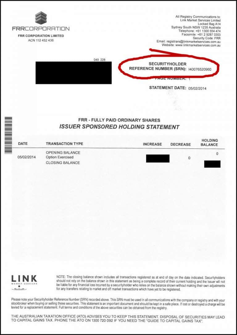 Find SRN - Finding Your Security Reference Number to Sell Shares