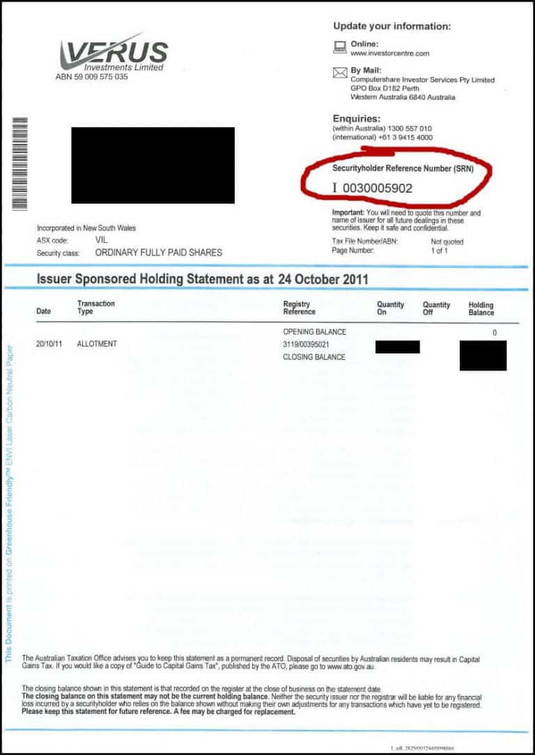 Find SRN - Finding Your Security Reference Number to Sell Shares