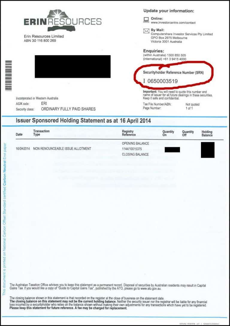 Find SRN - Finding Your Security Reference Number to Sell Shares