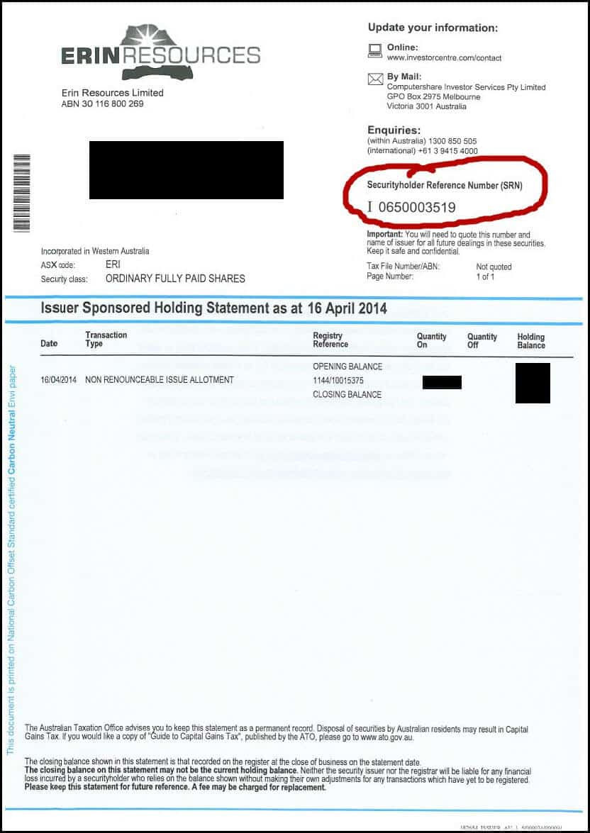 Find SRN Finding Your Security Reference Number To Sell Shares
